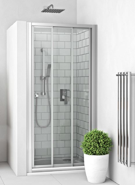 EASY EPD3 900/1900 B/CS sprchové dveře 90x190 cm, posuvné, bílá/sklo ...